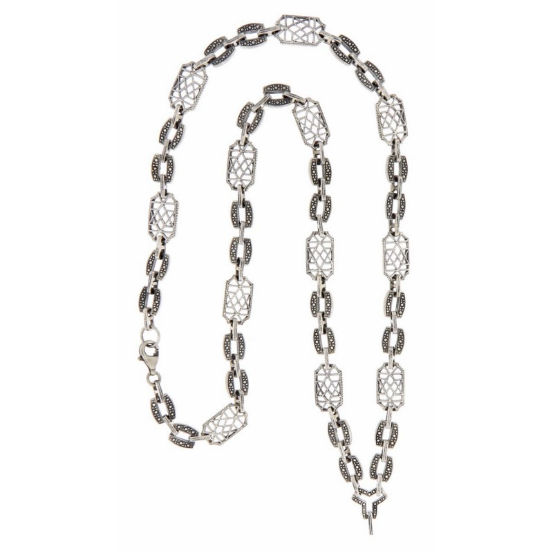 Custom Victorian Style Chain - 20 inches - Sterling Silver - FC-1300