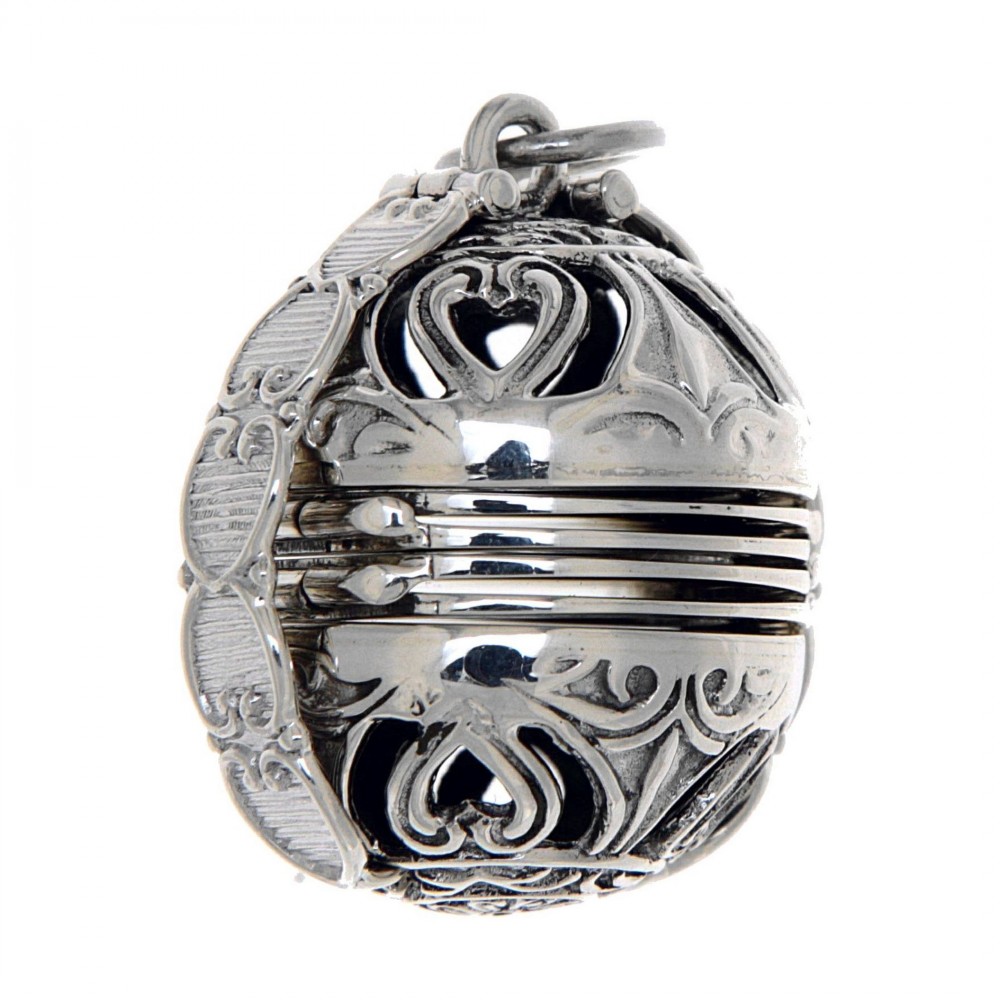 Victorian Style 6 Photo Ball Locket Pendant In Fine Sterling Silver ...