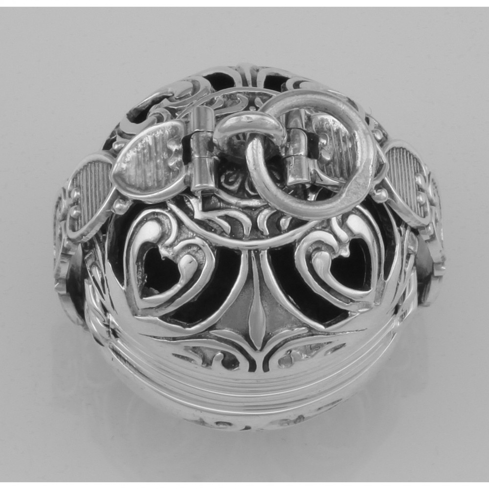 Victorian Style 6 Photo Ball Locket Pendant In Fine Sterling Silver ...