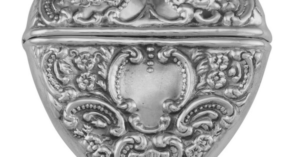 Victorian Style Sterling Silver Heart Locket Box Pendant - Large - HP-538
