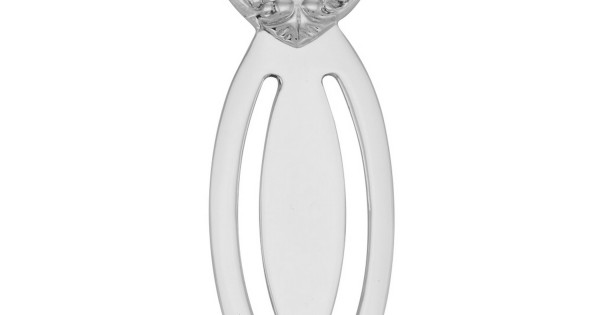 Beautiful Victorian Style Heart Shaped Sterling Silver Bookmark - BK-209
